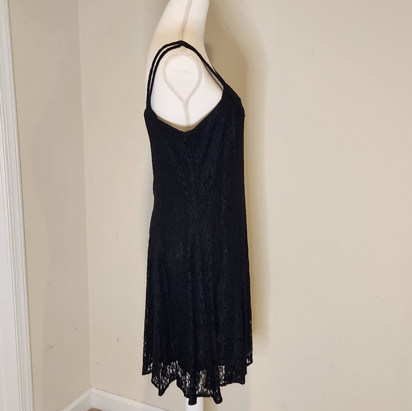 All that Jazz | Dresses | Vintage 9s All That Jazz Black Lace Overlay ...